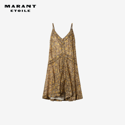 MARANT ETOILE2026春夏新款DANIELLE 波西米亚碎花棉质吊带连衣裙