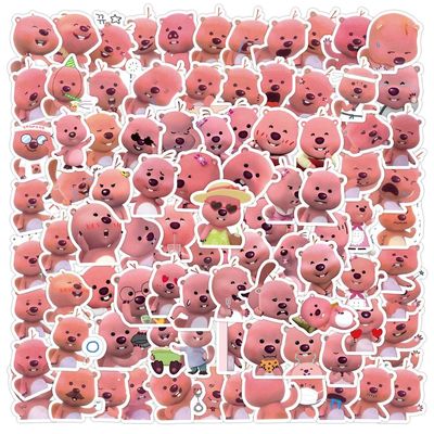 100PCS Korean cartoon Little Beaver Loopy Stickers Cute