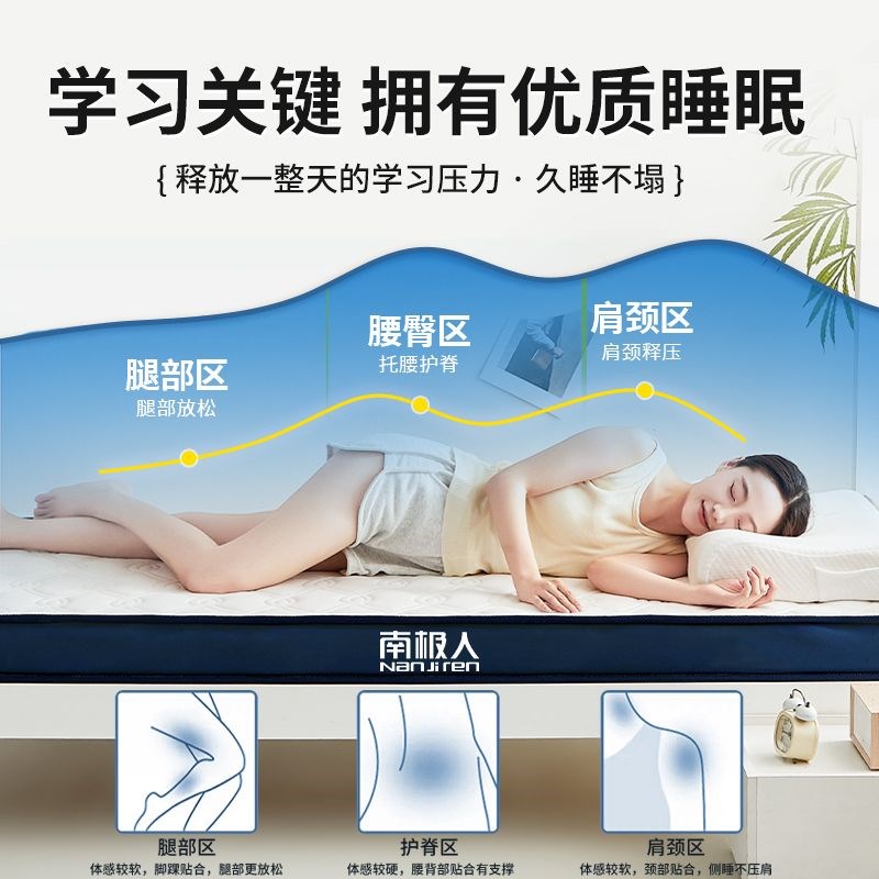 乳胶床垫软垫家用宿m舍学生单人折叠高密度海绵垫被褥子榻榻米垫