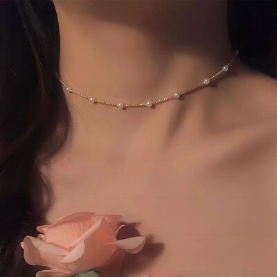 1Pcs New Jewelry Fashion Imitation Faux Pearl Clavicle