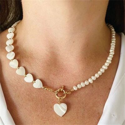 Fashionable Minimalist Black Gallstone Heart-Shaped