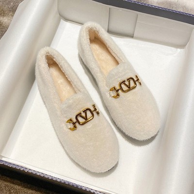 英国【设计师】Catia Seli 2022年新款淑女晚晚风加绒软底毛毛鞋