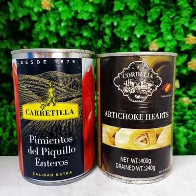 卡利亚牌朝鲜蓟罐头甜红椒CORDELIA ARTICHOKE HEARTS MUSHROOMS