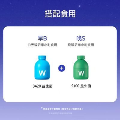 【早B晚S】WONDERLAB小蓝瓶B420益生菌肠道管理S100益生菌