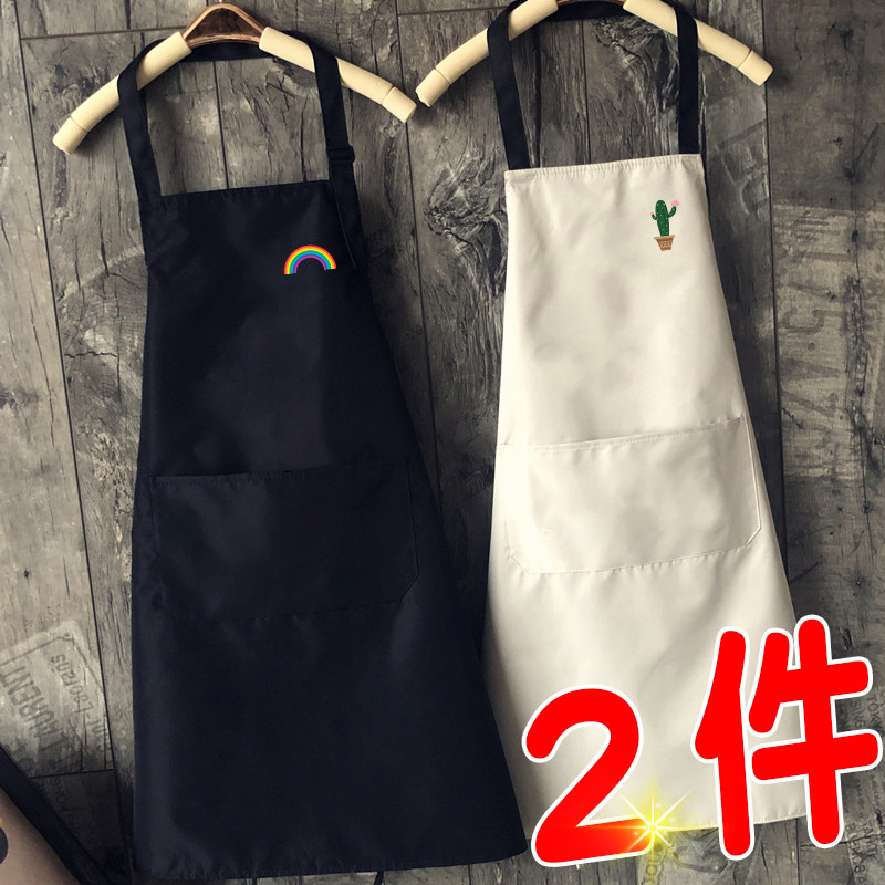 厨房围裙防水防油家用时尚女裙子韩版可爱日系工作服大人男士定制_虎窝淘