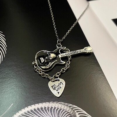 Vintage古着 Skull guitarist项链