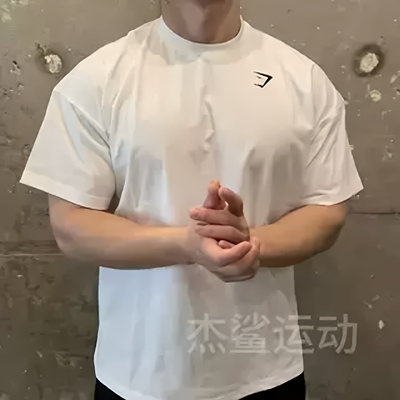 现货Gymshark performance男子运动休闲速干小标宽松圆领短袖B9