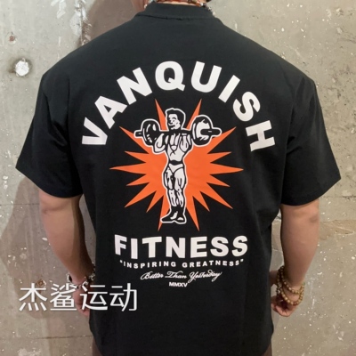 现货VANQUISH英国VQ男女运动休闲健身INSPIRING圆领宽松棉短袖F2