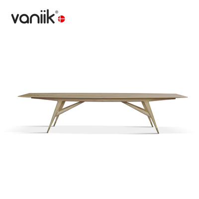 vaniik/办公会议洽谈实木桌D.859.1高档别墅家用长方形6-8人餐桌