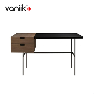 vaniik实木金属书桌写字台