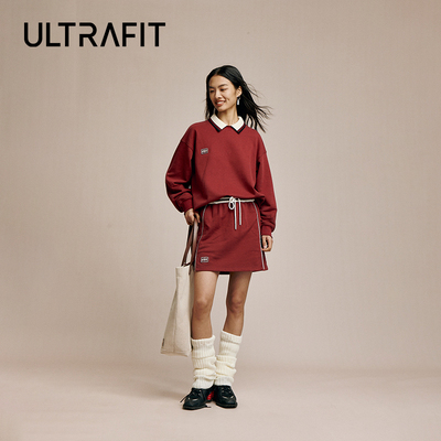 ULTRAFIT复古运动条纹腰半裙