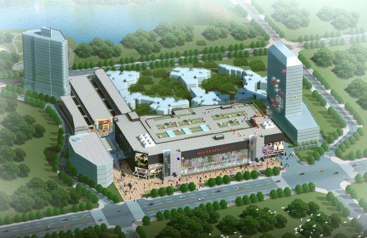 城市综合体设计效果图 公建效果图办公楼效果图办公建筑写字楼