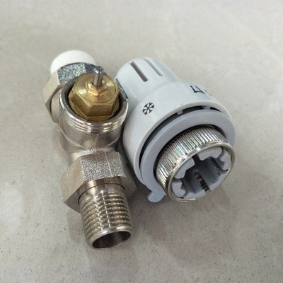 PP-R自动温控阀 恒温阀 铝塑接头暖气阀 4分6分角式 手动暖气控制