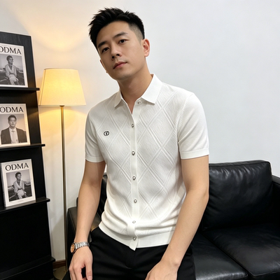 短袖青年商务简约欧货T恤