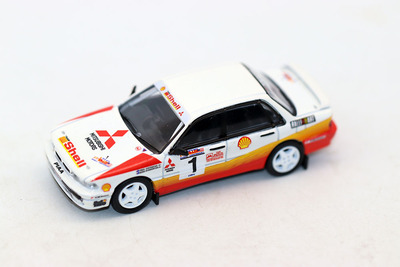 Para 1/64三菱Galant VR-4戈蓝APRC拉力赛车模型马来西亚站玩具车