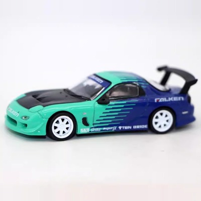 TW合金车1 64 FALKEN RX 7 FD3S 马自达跑车模型仿真车收藏摆件
