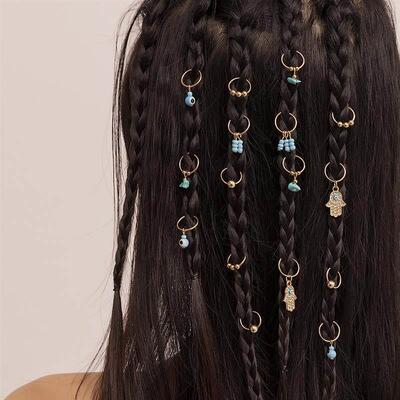 32pcs Star Dreadlock Hair Braids Cuffs and Braid