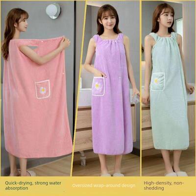 浴袍口袋浴裙Bath Towels Women Bathrobe Beach Shower Towel