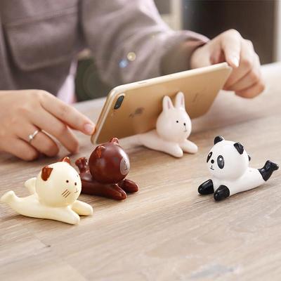 陶瓷公筷勺架子卡通筷子拖架可爱餐桌手机置放架托多功能支架摆件