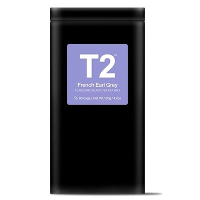 澳洲代购直邮T2锡罐装French Earl Grey法式伯爵红茶60pk独立茶包