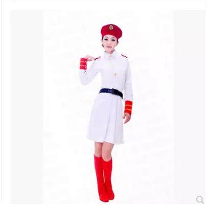 特价新款军鼓服演出套装广场舞迷彩连衣裙婚庆乐队长袖女兵舞蹈表