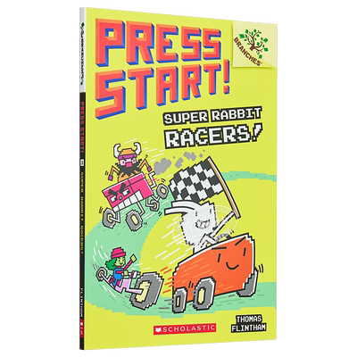Press Start 3 Super Rabbit Racers 学乐大树系列 方块兔3 英文原版 桥梁漫画书图像小说进口儿童小初文学5-7岁 又日新