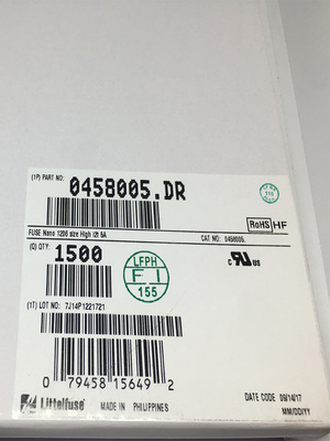 0458005.DR快熔断保险丝5A 75V 1206封装一次性陶瓷保险丝 丝印5