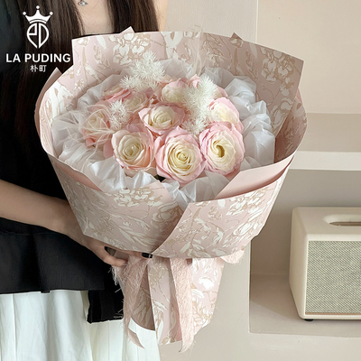 朴町梦境花园印花花艺包装纸