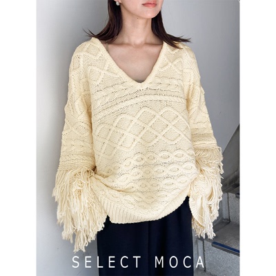 SELECTMOCAV领甜美毛衣