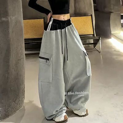 加大码女装胖mm显瘦秋季阔腿