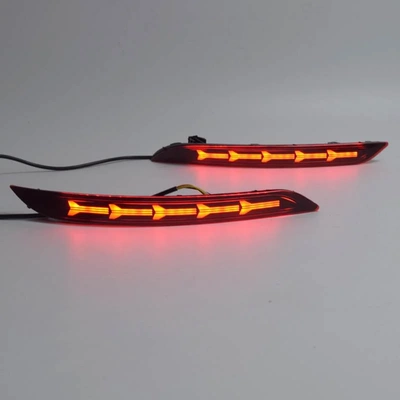 适用于吉利22款帝豪流光后杠灯宝腾S70改装LED后保险杠刹车灯加装