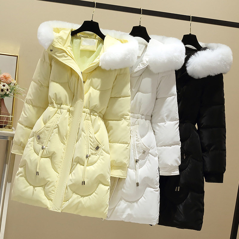 棉服女年新款冬季爆款派克服小个子厚外套中长款棉袄棉衣