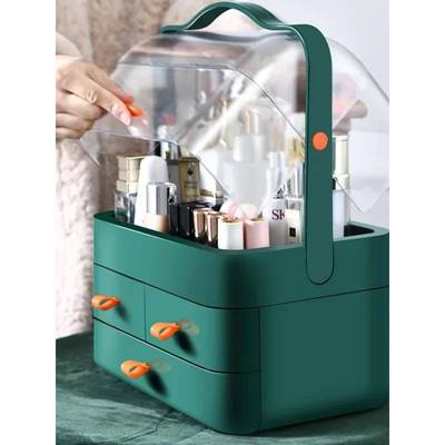 Large capacity cosmetic storage box, desktop light luxury st