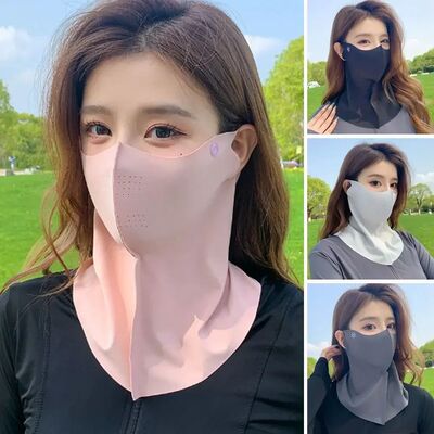 Summer Full Face Hyaluronic Acid Sunscreen Mask UPF 50+UV Pr