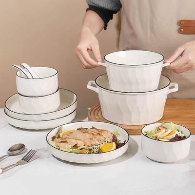 Set of 5 plates family plate ceramic fruit dish dish dish