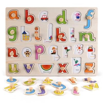 3D Puzzles Wooden Learnng Toys for Kds Alphabet Anmal