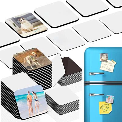 5/10PCS DIY Acrylic Refrigerator Magnets Blank Fridge Rectan