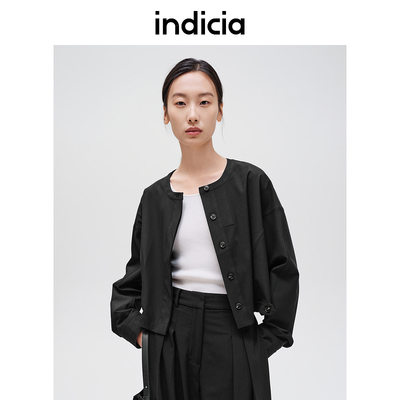 indicia标记商场同款简约通勤风舒适短外套春秋季女装F2C4WT419N