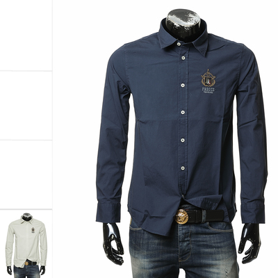 空军男士翻领绣花时尚休闲衬衫