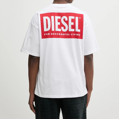 迪赛男士潮牌大LOGO纯棉短袖T恤