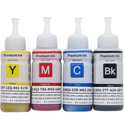 翼耐适用爱普生T672连供彩色墨水