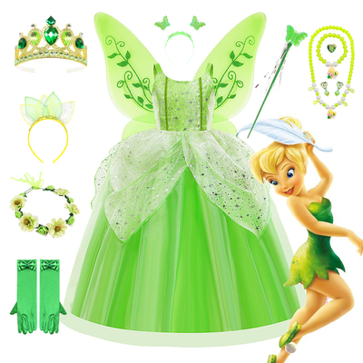 女童奇妙仙子电影小精灵连衣裙夏