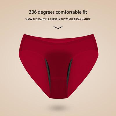 Ice silk seamless four layer physiological underwear for