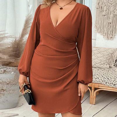 Large size women's style dress, ladies' knowledge short