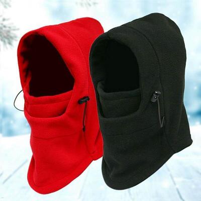 Men's Winter Velvet Hat Warm Hairy Snow Cap with Mask F