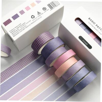 8pcs/lot Fall Rainbow Masking Washi Tape Set Crafts 手账胶带
