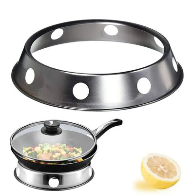 Stainless Steel Pots Rack Wok Ring Kitchen Round Support Rou