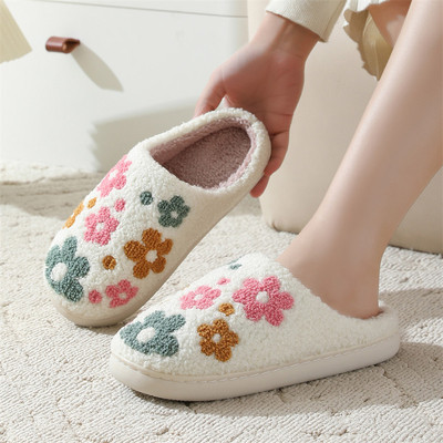 flower cotton women's thick sole home anti slip Slippers