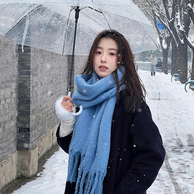 2025新款纯色围巾两用保暖