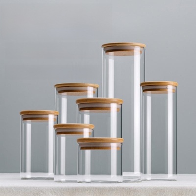 Glass Jar With Lid Cookie Kitchen Storage Jars And Lids Maso